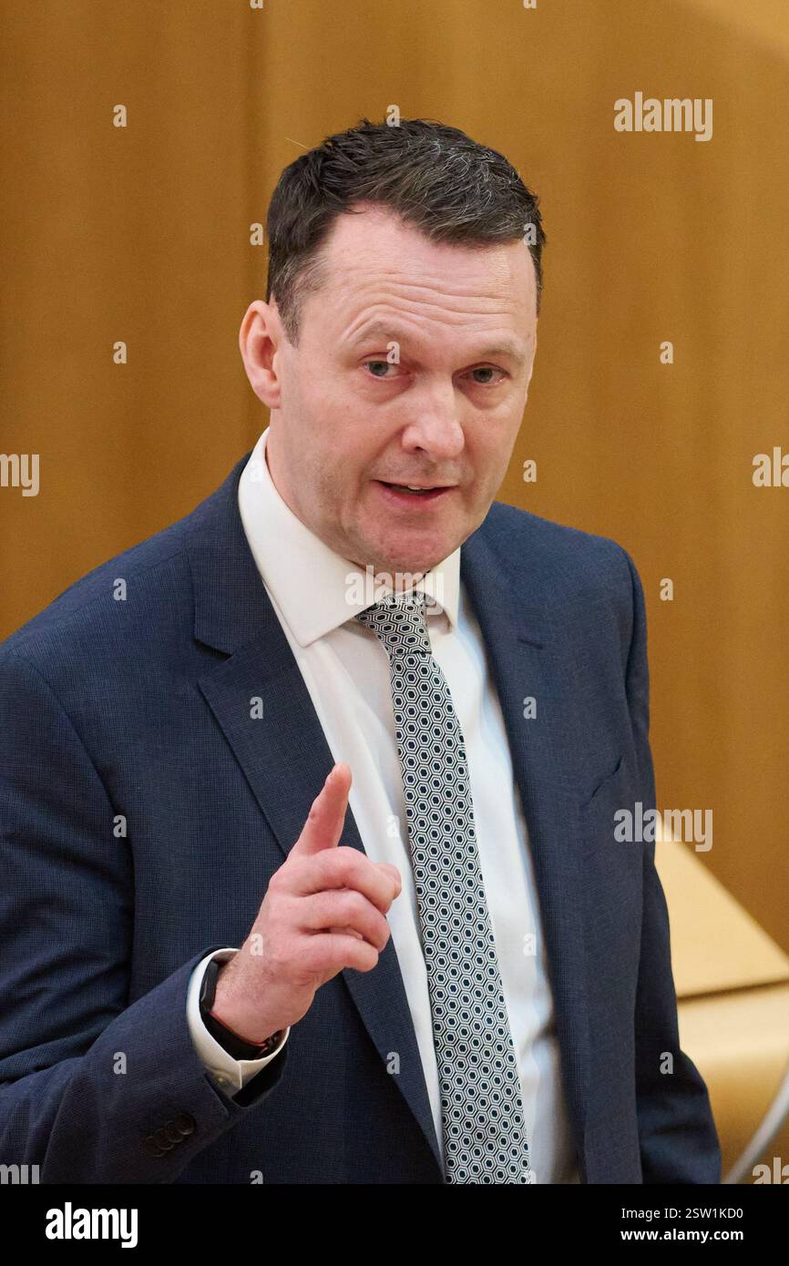 Edinburgh Scotland, UK 20 February 2025. Russell Findlay MSP at the ...