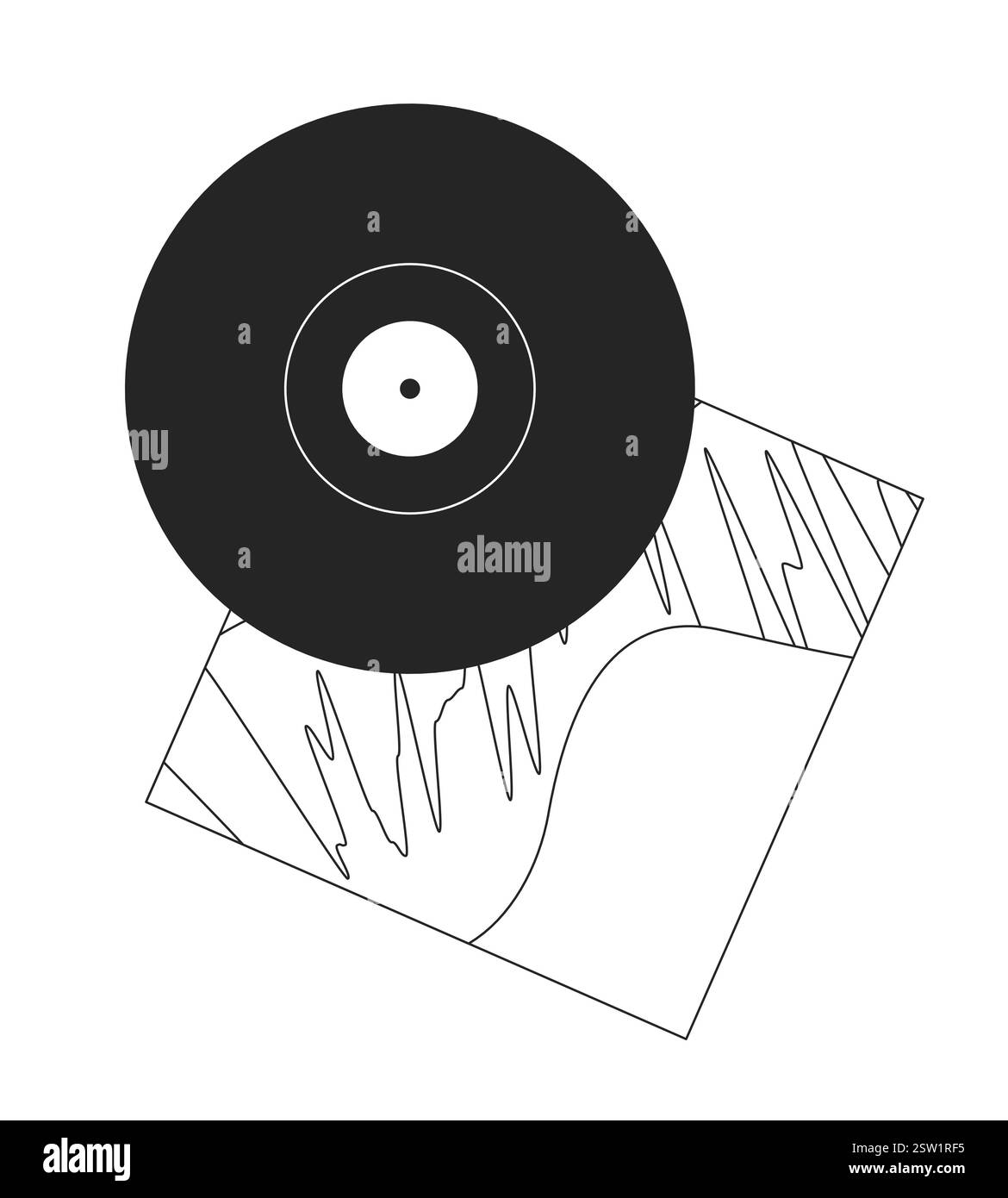 Old records in sleeve Stock Vector Images - Alamy