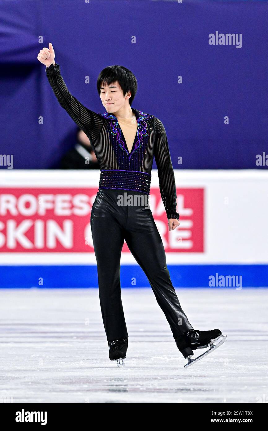 Tomoki HIWATASHI (USA), during Men Short Program, at the ISU Four Continents Figure Skating ...