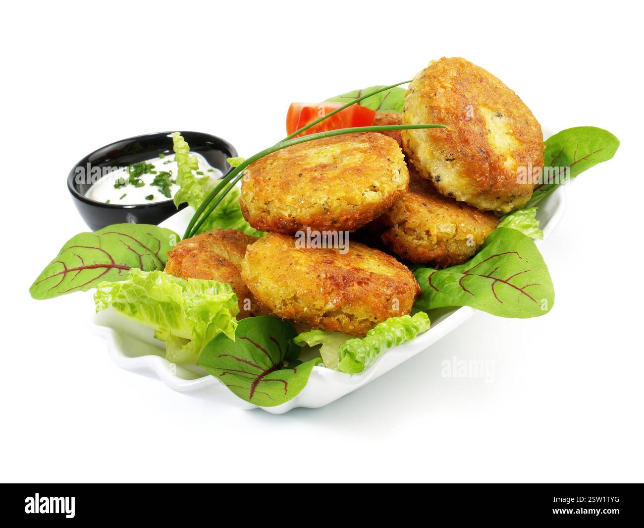 Falafel Snack - Fast Food on white Background Stock Photo - Alamy