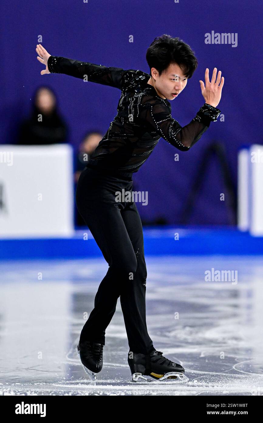 Zhiming PENG (CHN), during Men Short Program, at the ISU Four ...