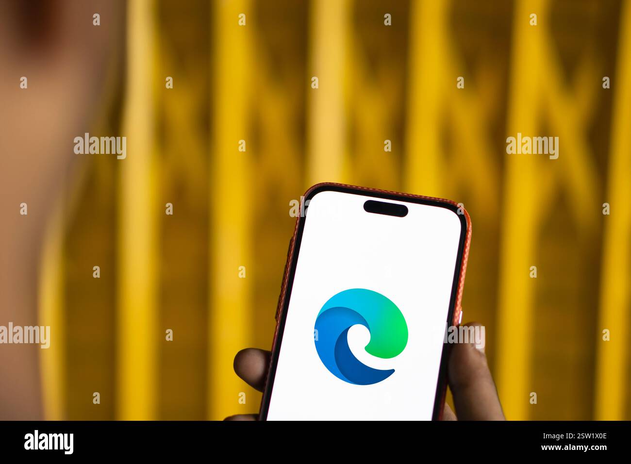 Dhaka, Bangladesh- 07 Aug 2024: Microsoft Edge logo is displayed on ...