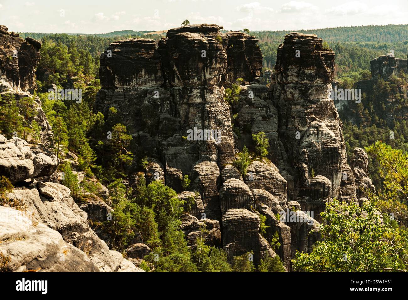 Beautiful views and natural landscapes with rocks from the Saxon ...