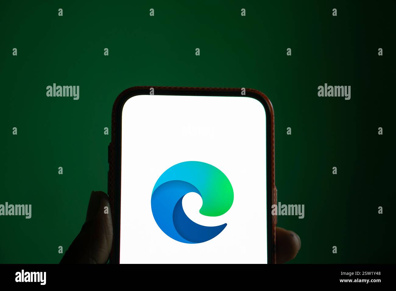 Dhaka, Bangladesh- 07 Aug 2024: Microsoft Edge logo is displayed on ...