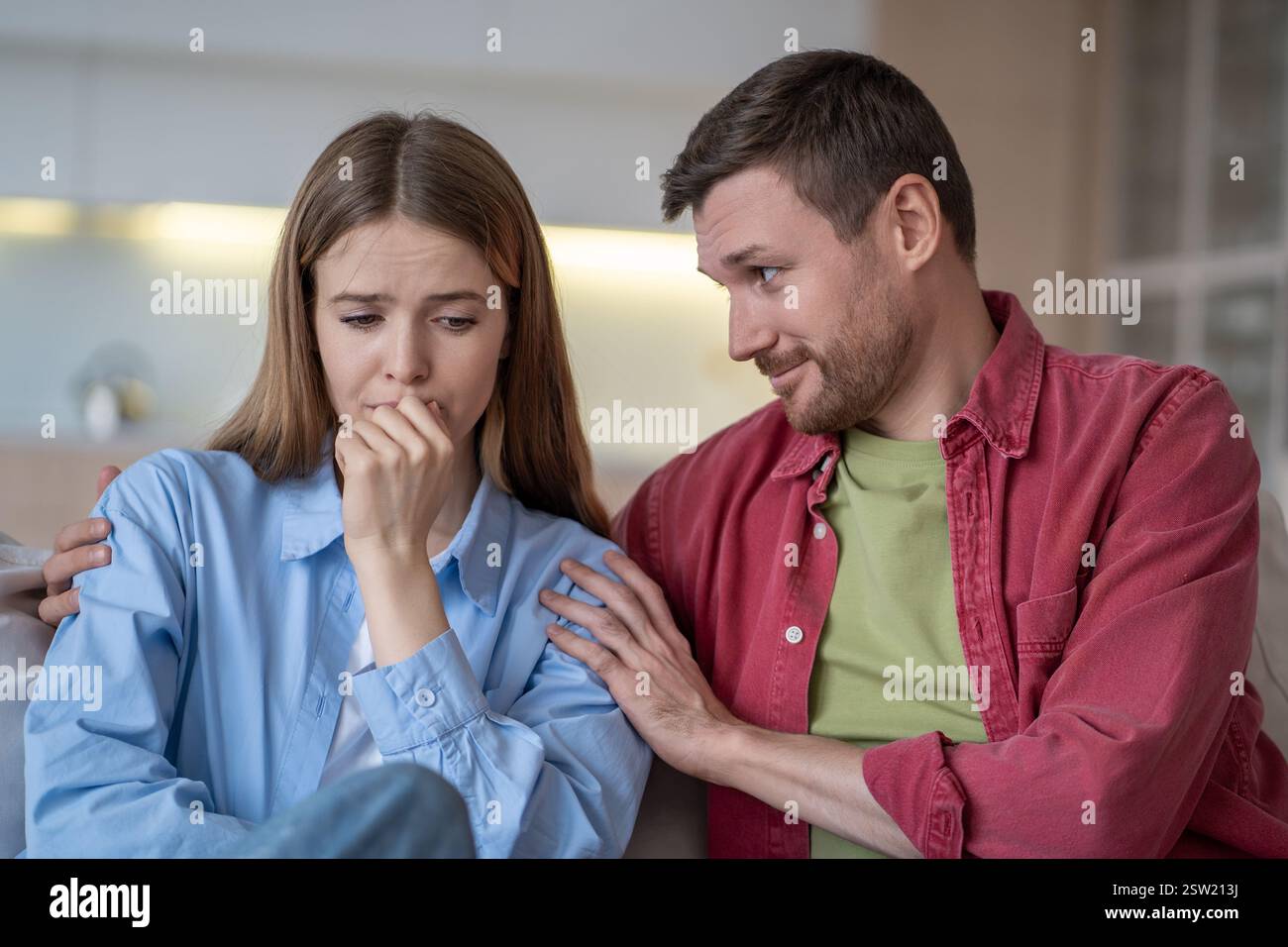 Woman lovingly hugs girlfriend hi-res stock photography and images - Alamy