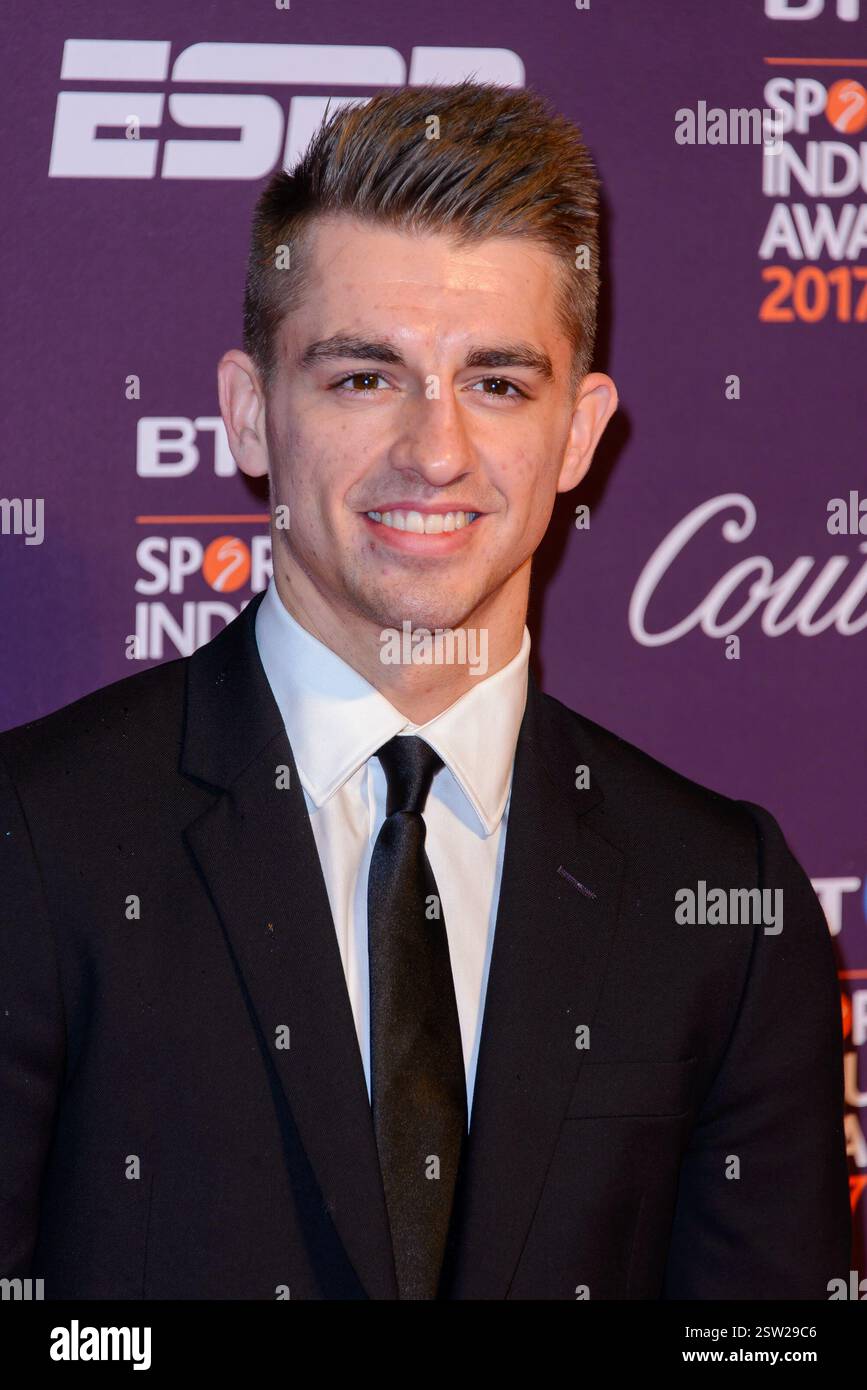 Max Whitlock arrives at the BT Sport Industry Awards on the 27th April 2017 at Battersea ...