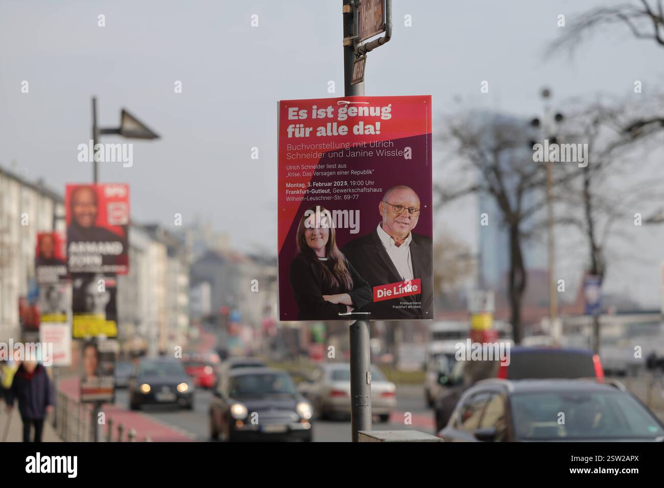 Deutschland - Hessen - Frankfurt - 09.02.2025 / Wahlplakate für den ...