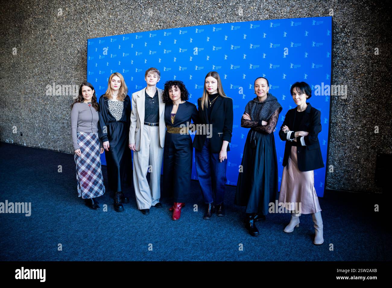 20 February 2025, Berlin: Sonya Groysman (l-r), journalist, Irina ...