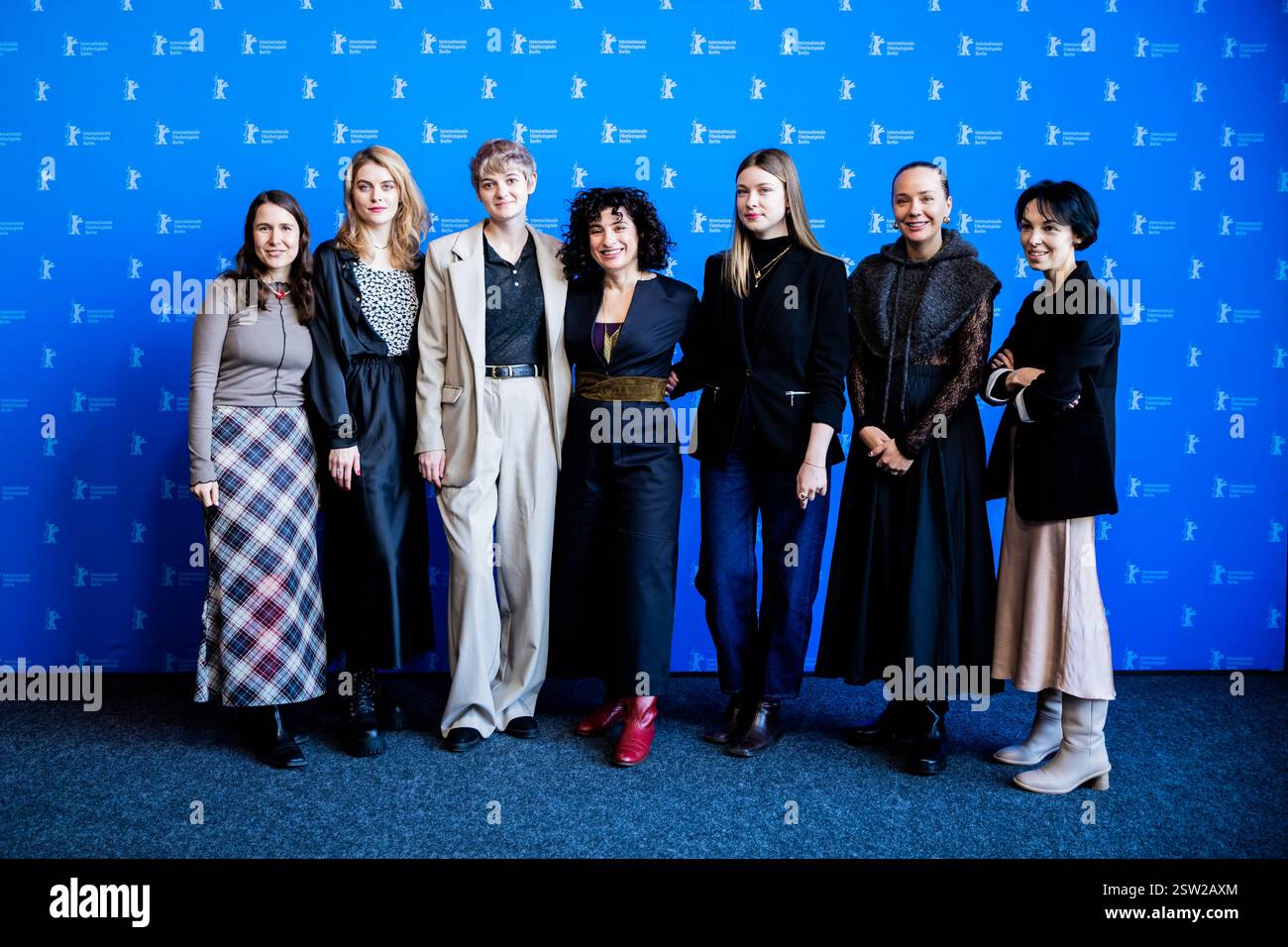 20 February 2025, Berlin: Sonya Groysman (l-r), journalist, Irina ...