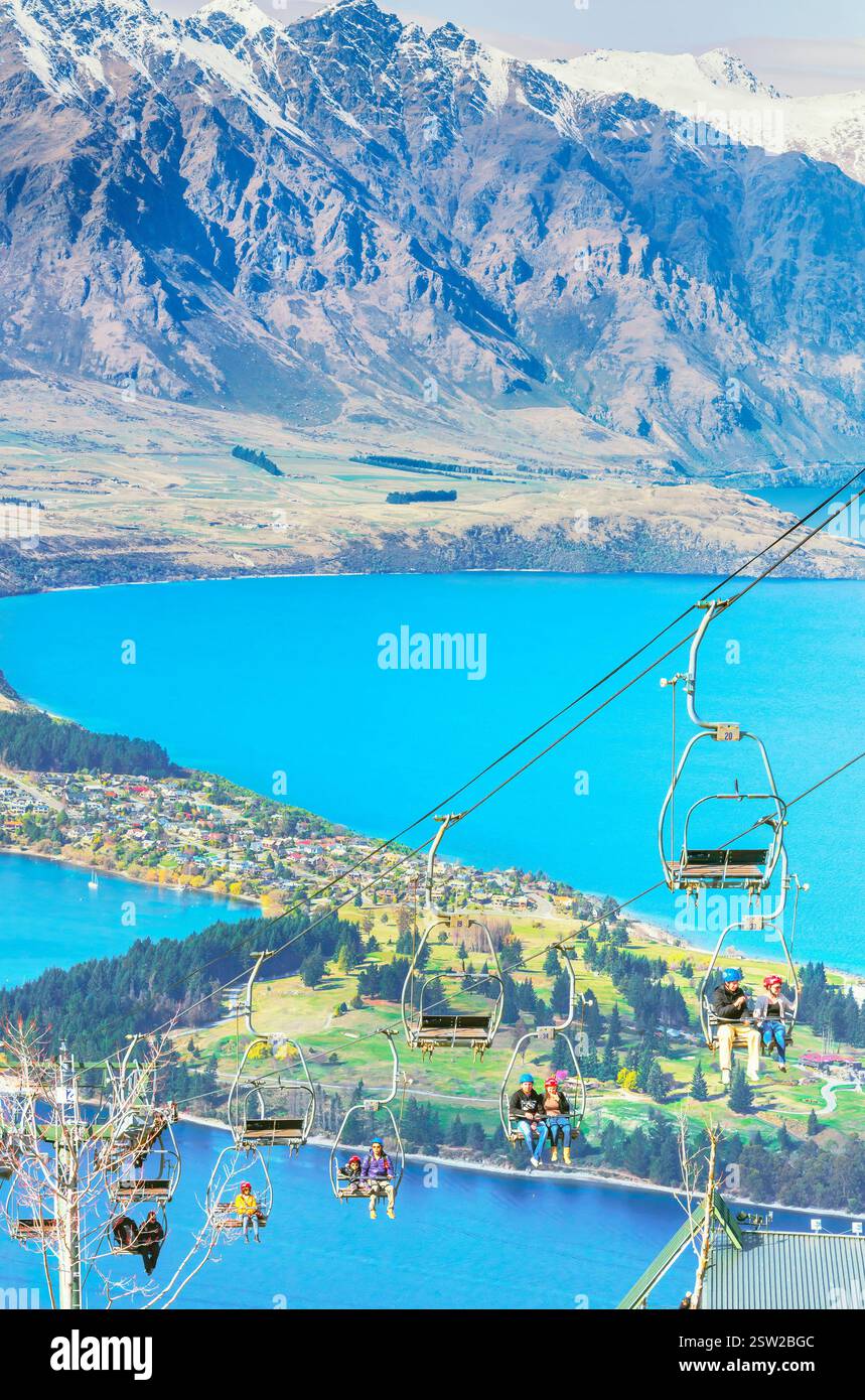 Skyline gondola, Queenstown, South Island, New Zealand Stock Photo - Alamy