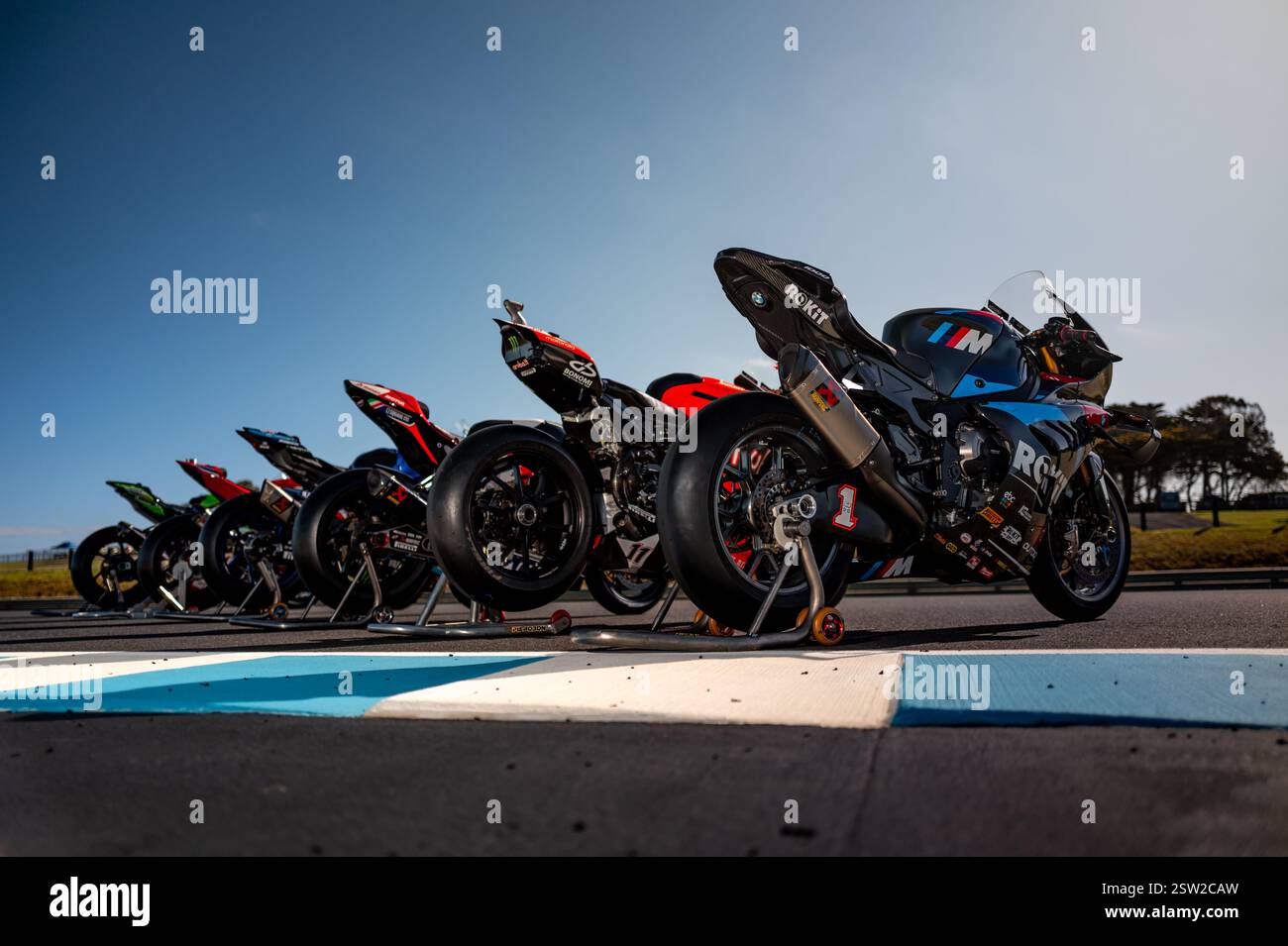 Phillip Island, 20 Feb 2025: A view of all the WSBK motorcycles during ...
