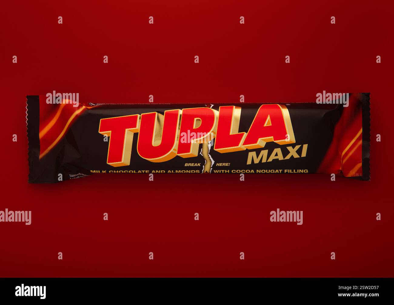 LONDON, UK - MARCH 15, 2025: Tupla Maxi with nougat-flavoured filling ...