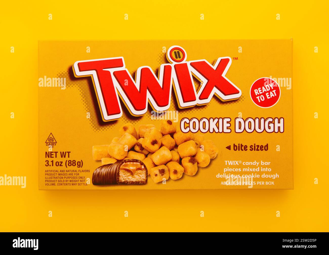LONDON, UK - JANUARY 16, 2025: Twix cookie dough bite sized candy bar ...