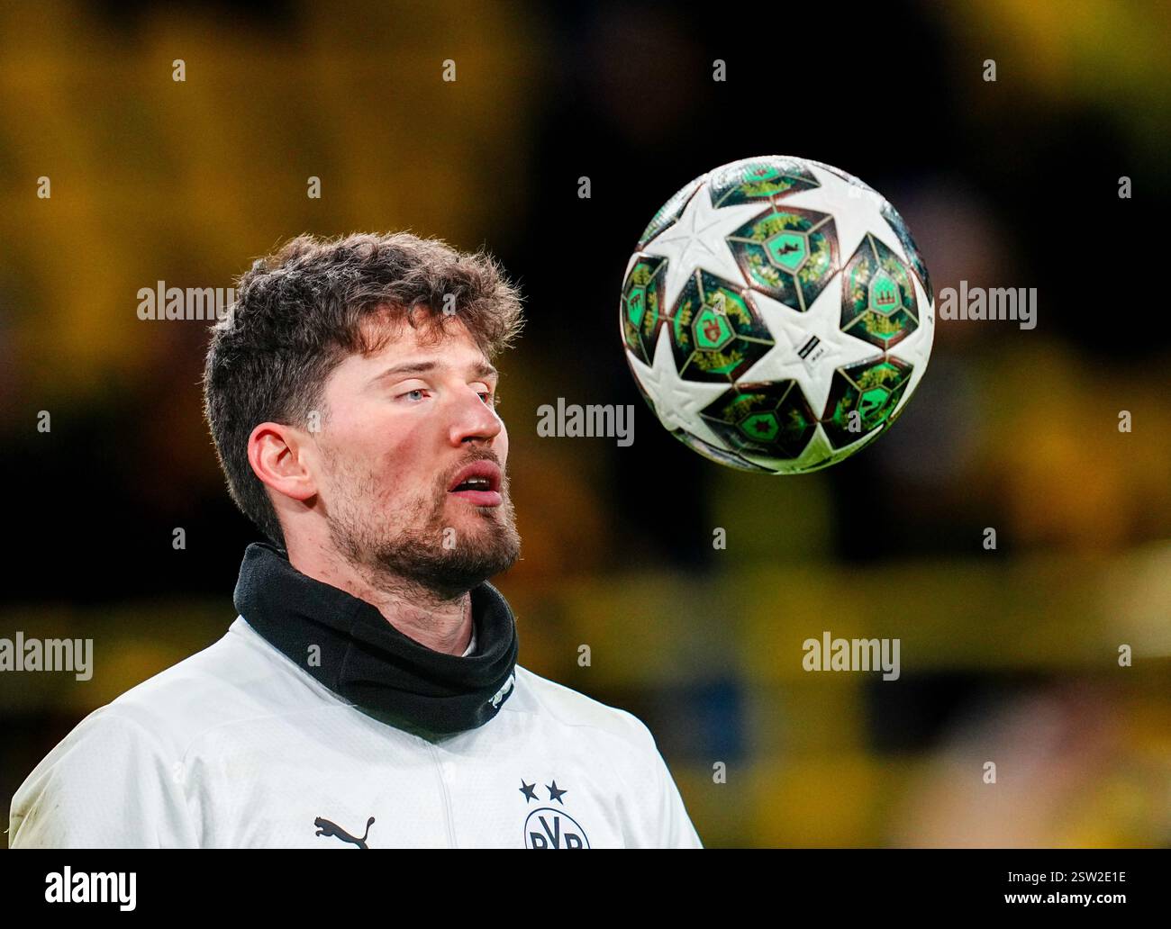 Signal Luna Park, Dortmund, Germany. 19th Feb, 2025. Gregor Kobel of Borussia Dortmund looks on ...