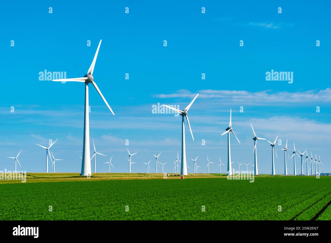 Wind Turbines Located in Flevoland, Netherlands A Prime Showcase of the ...