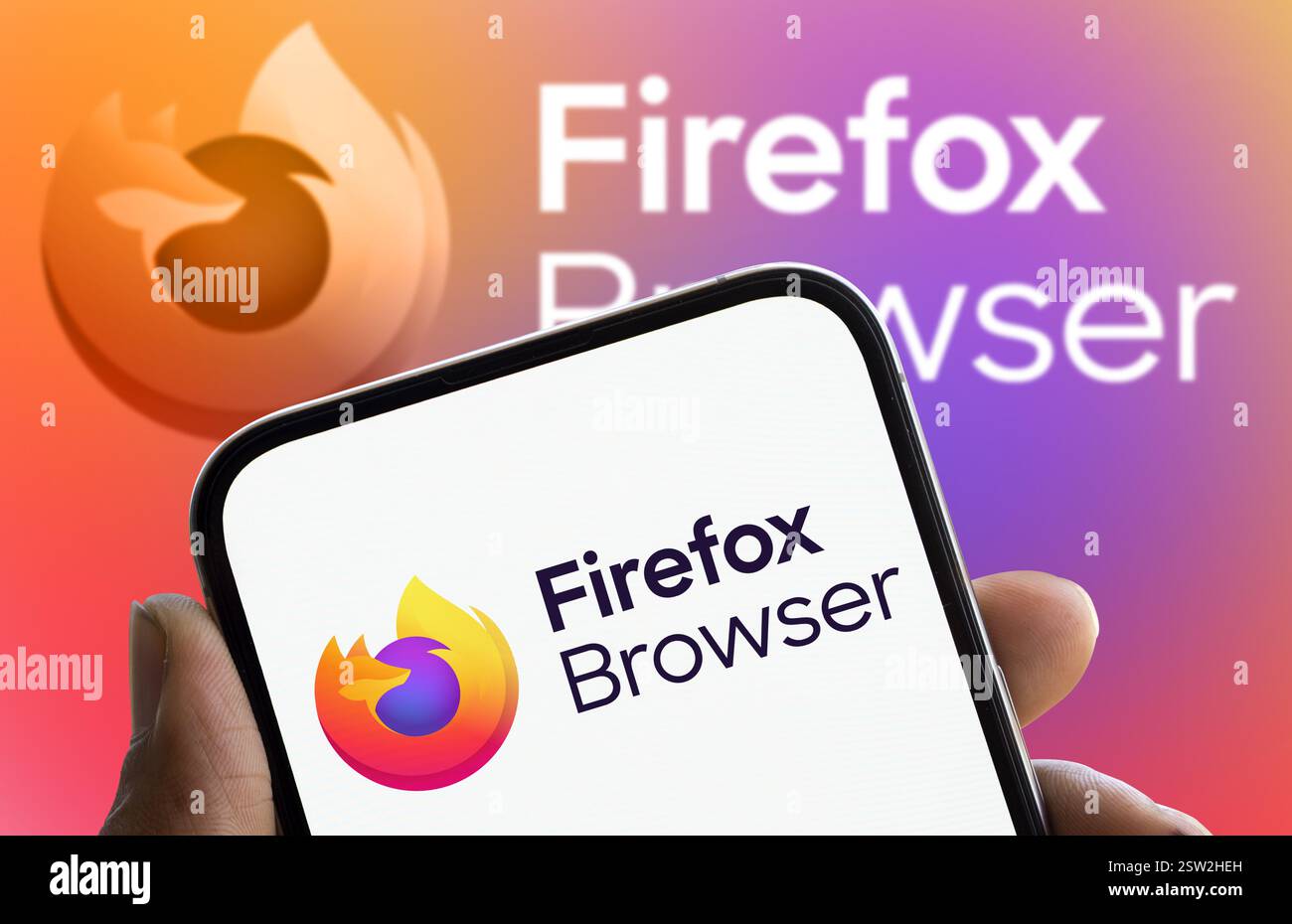 Dhaka, Bangladesh- 15 Aug 2024: Firefox Browser logo is displayed on ...