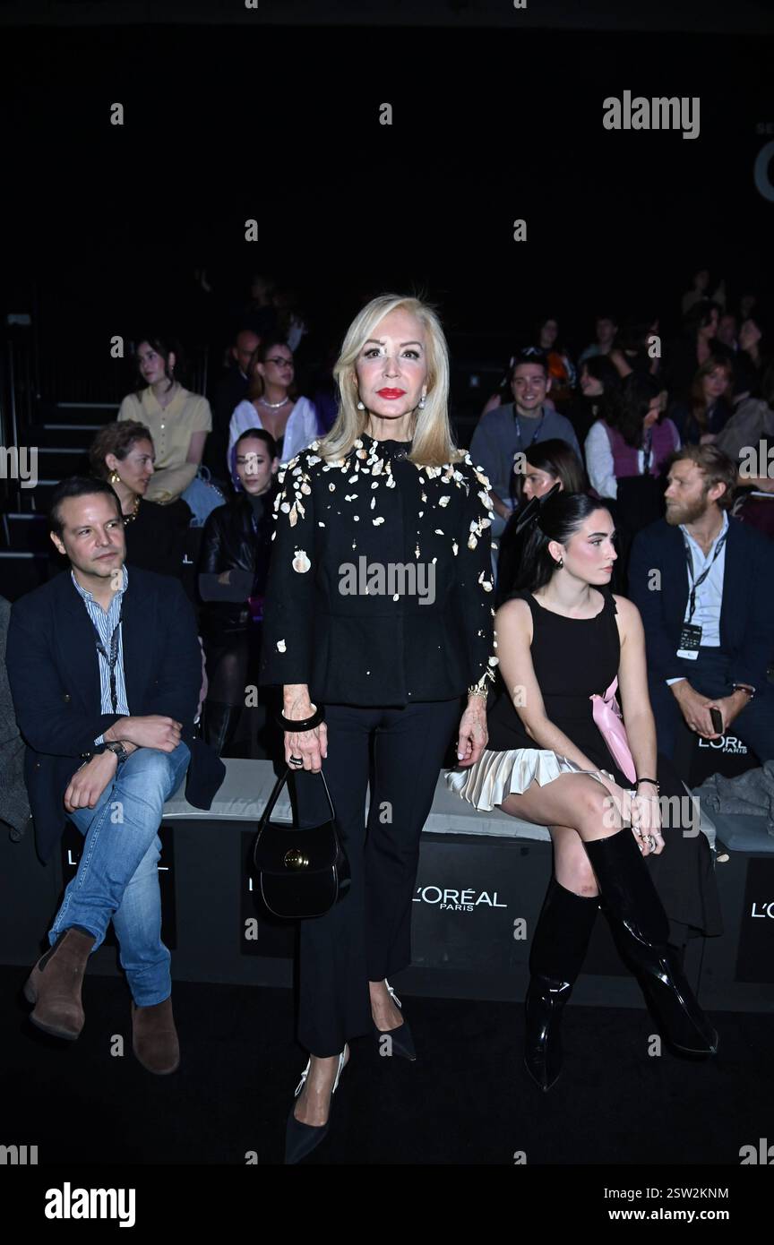 Carmen Lomana at the front row of “Yolancris” collection during ...