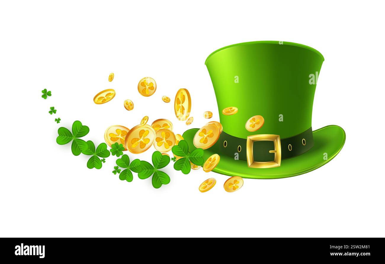 Background hat beer coins Stock Vector Images - Alamy