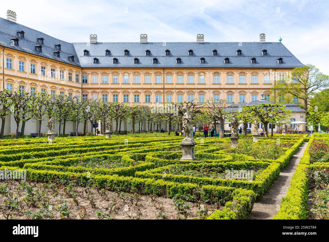 Rosengarten im Schloss Neue Residenz, Bamberg, Bayern, Deutschland ...