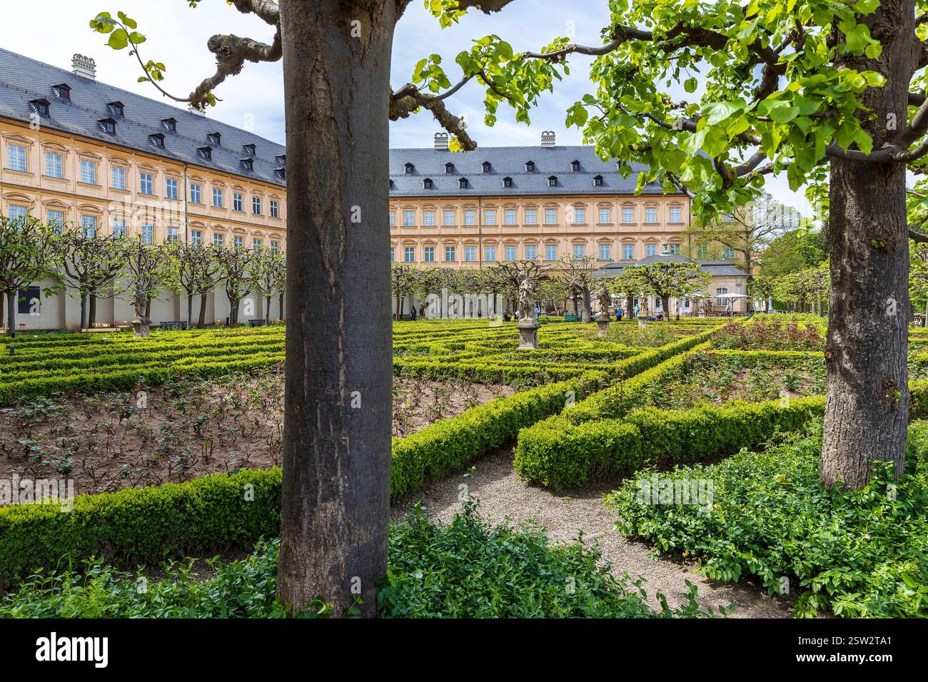 Rosengarten im Schloss Neue Residenz, Bamberg, Bayern, Deutschland ...