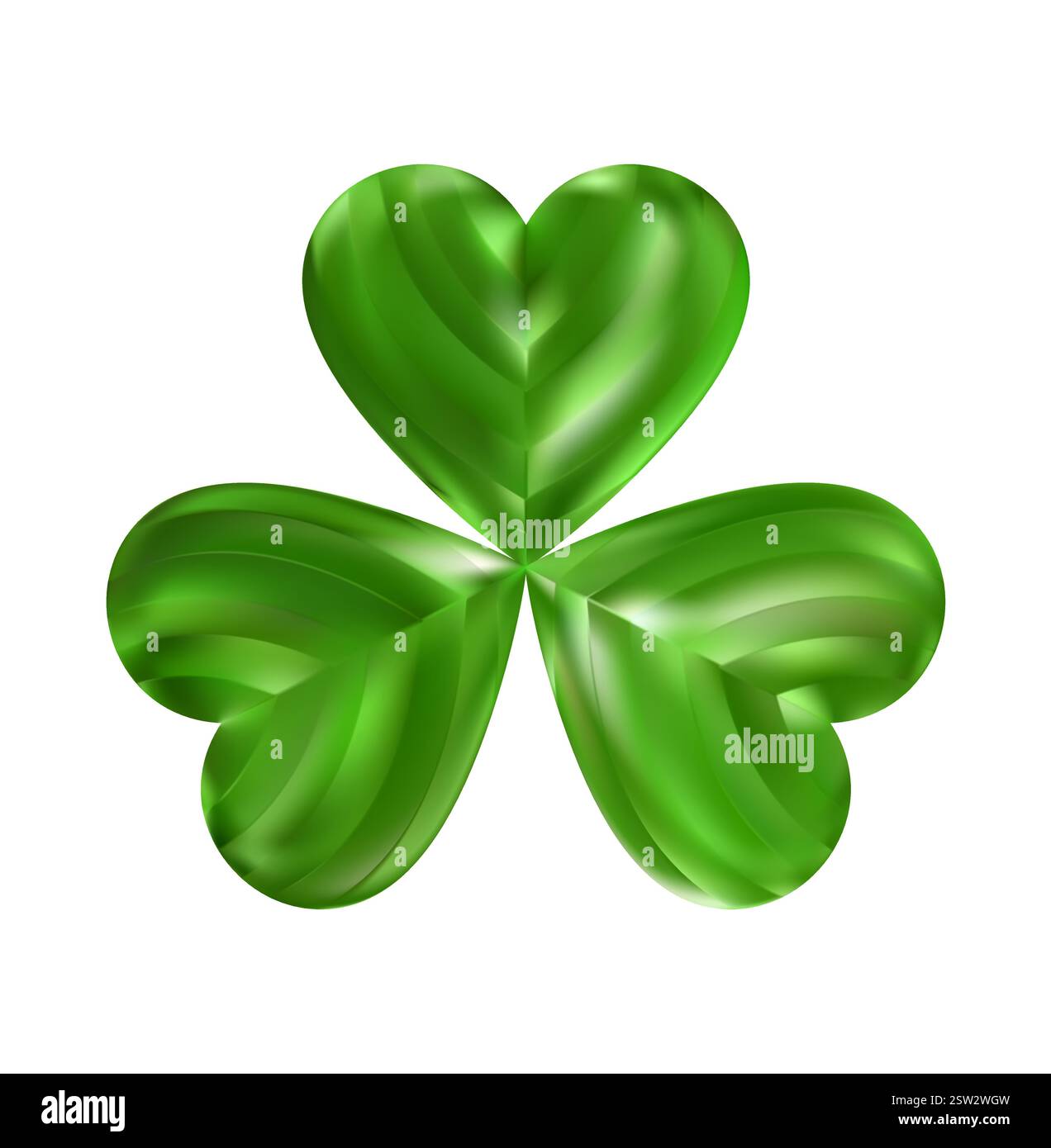 Emerald Clover leaf icon. Three leaves logo. Luxury Green floral symbol ...
