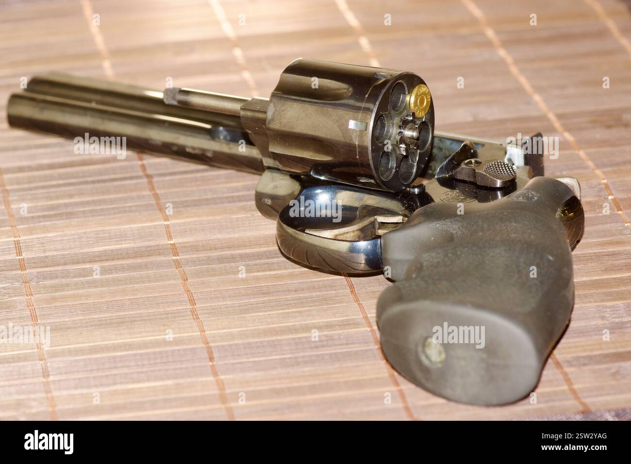 Revolver Smith & Wesson, 586-4, 6 inch, 357 mag, close up Stock Photo ...