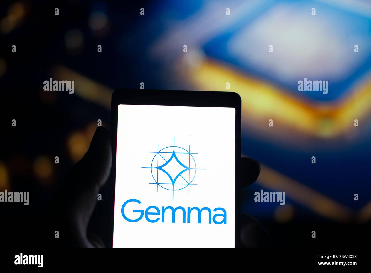 Dhaka, Bangladesh- 26 Aug 2024: Google Gemma AI logo is displayed on ...