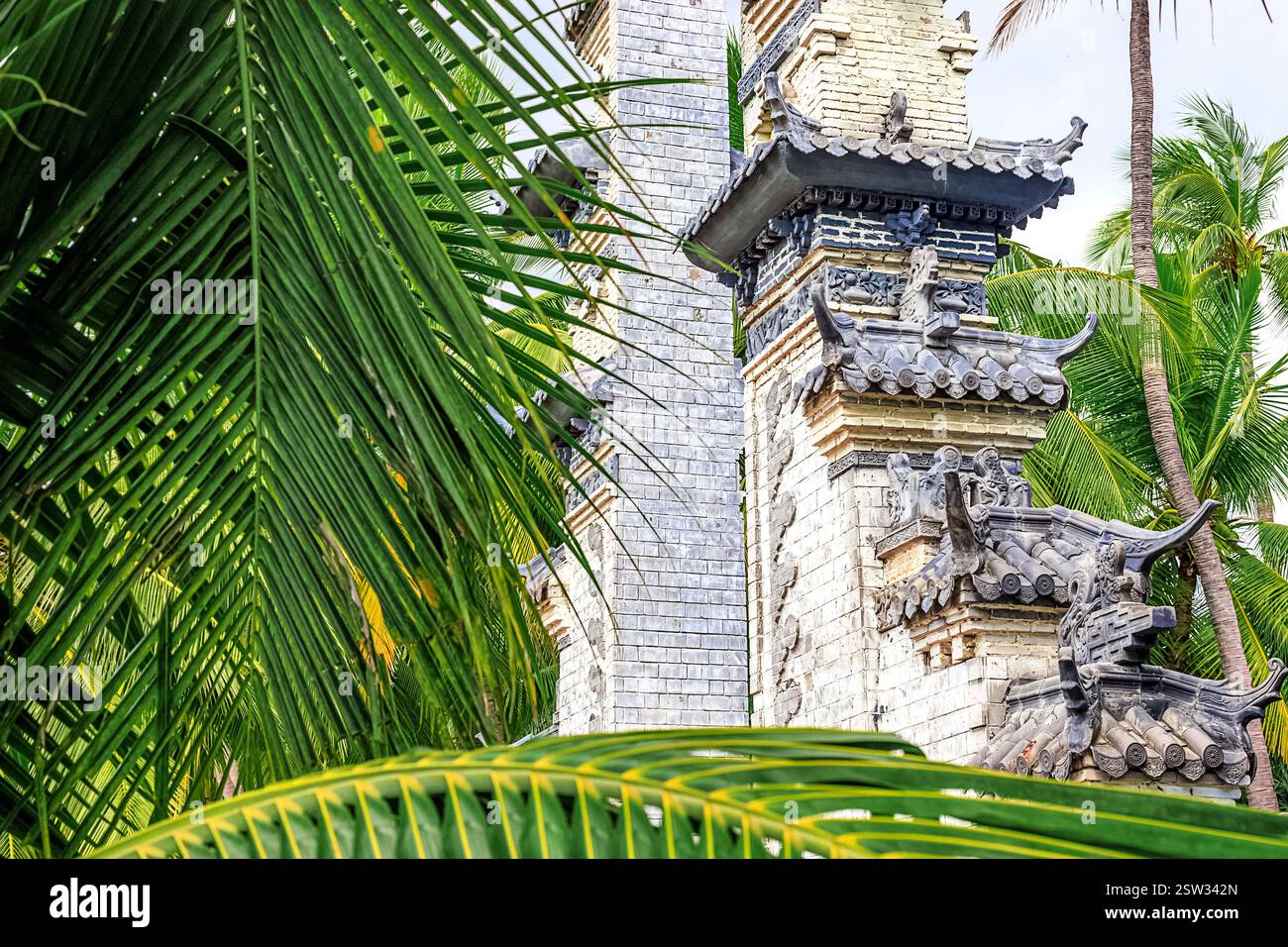 View of the main gate in the park. Taoist Park Heavenly Grottoes ...