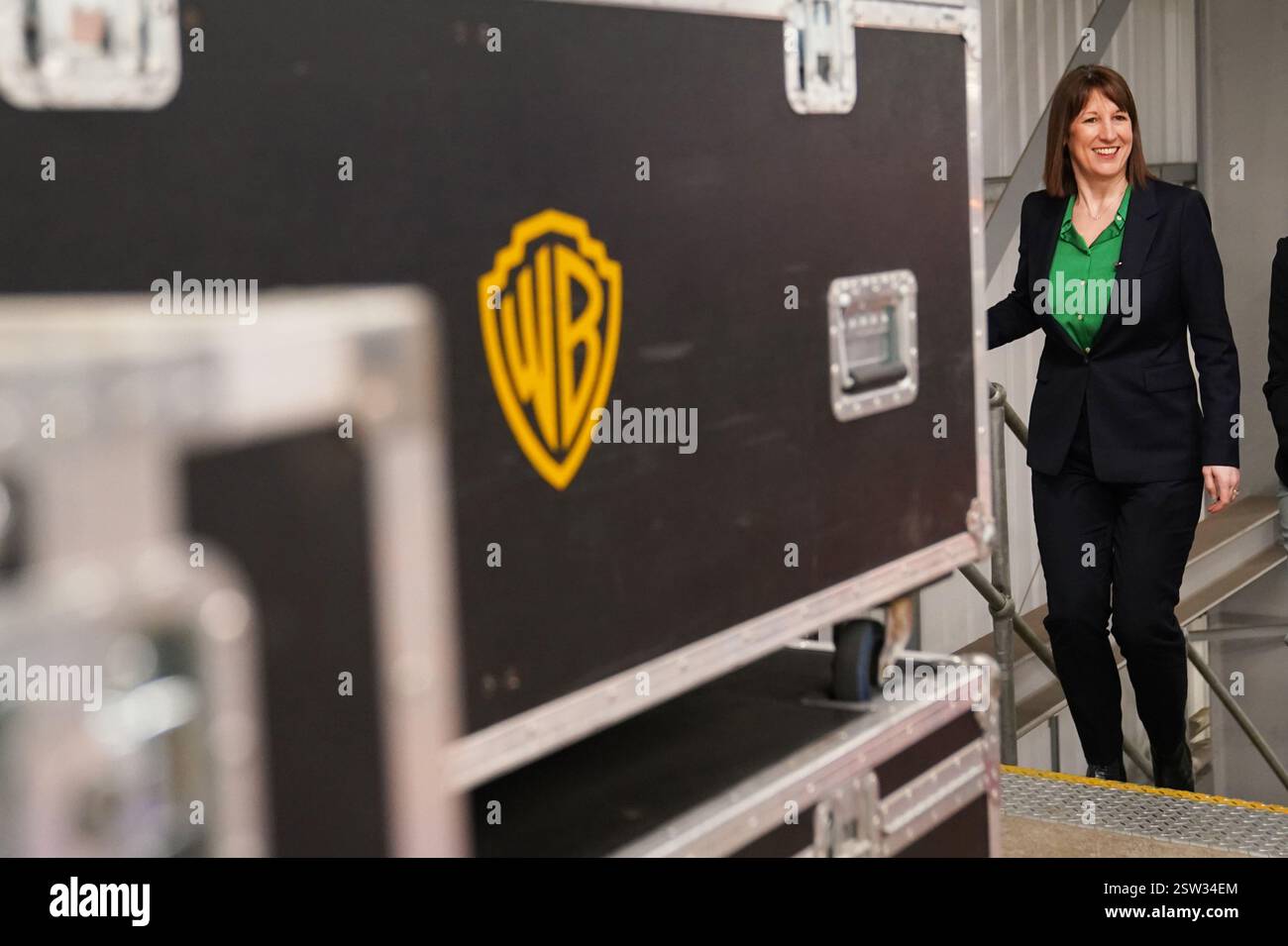 Chancellor of the Exchequer Rachel Reeves during a visit to Warner ...