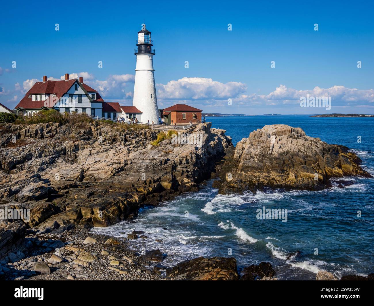 Portland Head Light, the oldest lighthouse in Maine, is located in Fort ...