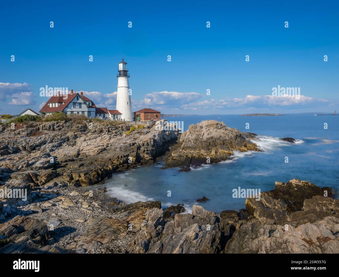 Portland Head Light, the oldest lighthouse in Maine, is located in Fort ...