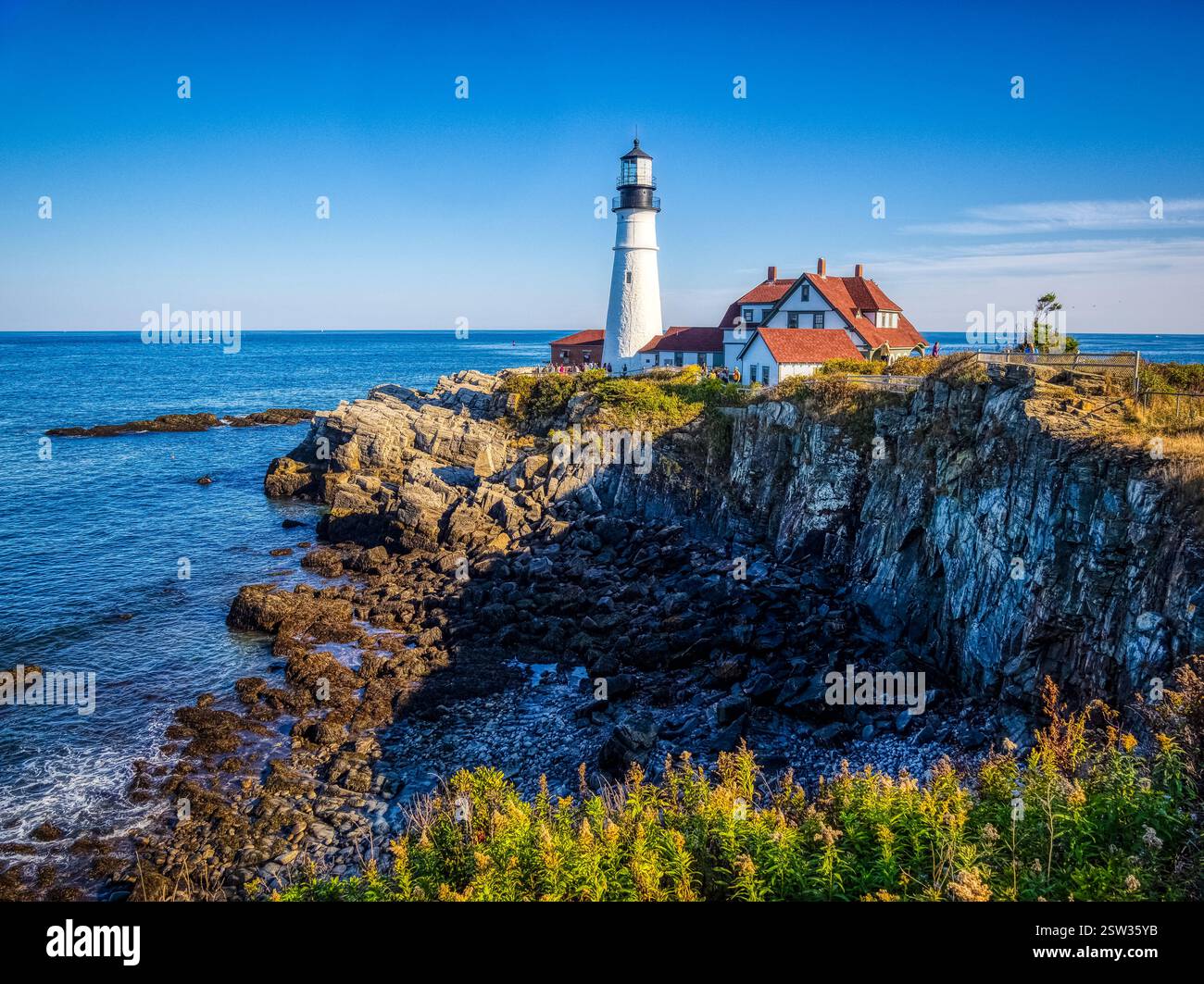 Portland Head Light, the oldest lighthouse in Maine, is located in Fort ...