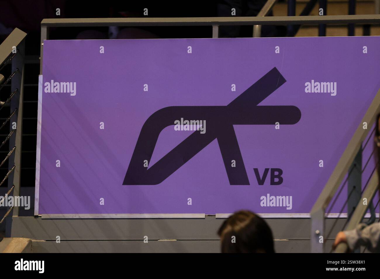 CEDAR PARK, TX - FEBRUARY 19: The LOVB Austin team logo is displayed in ...