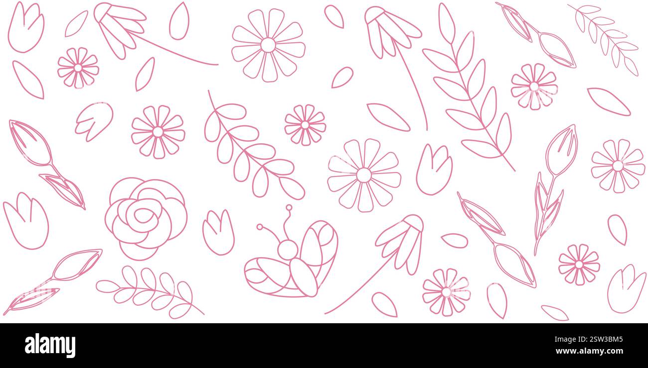 Featuring pink blooms Cut Out Stock Images & Pictures - Alamy