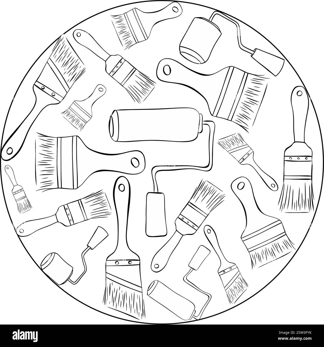 Artistic round composition Stock Vector Images - Alamy