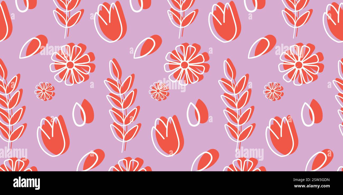 Red flowers car Stock Vector Images - Alamy