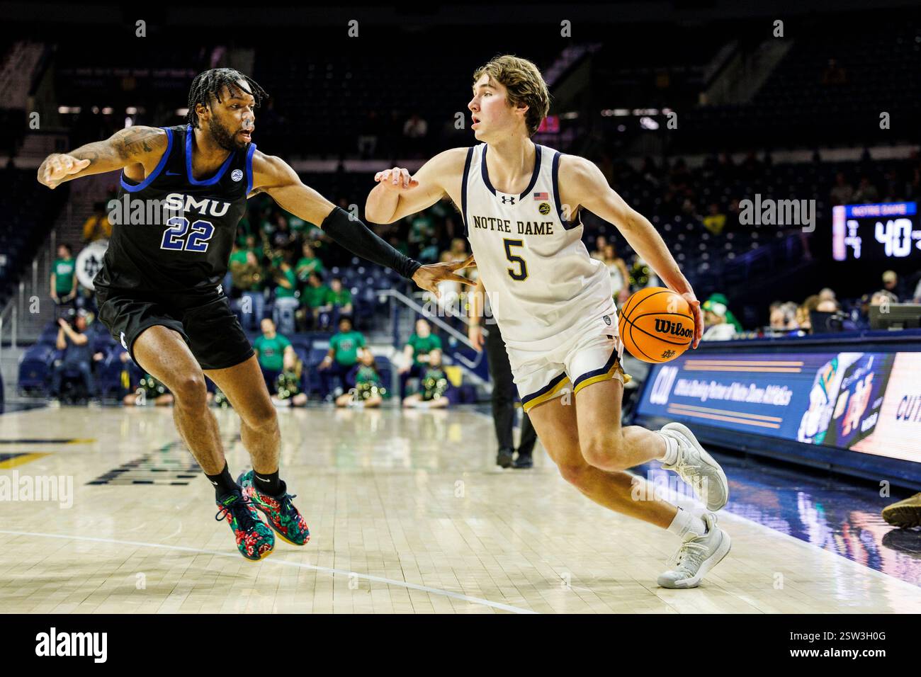 South Bend, Indiana, USA. 19th Feb, 2025. Notre Dame guard Cole Certa ...