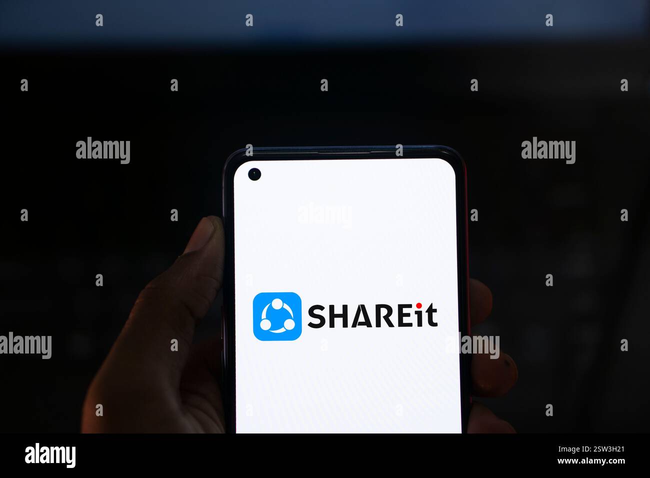 Dhaka, Bangladesh- 07 Sep 2024: Shareit logo is displayed on smartphone ...