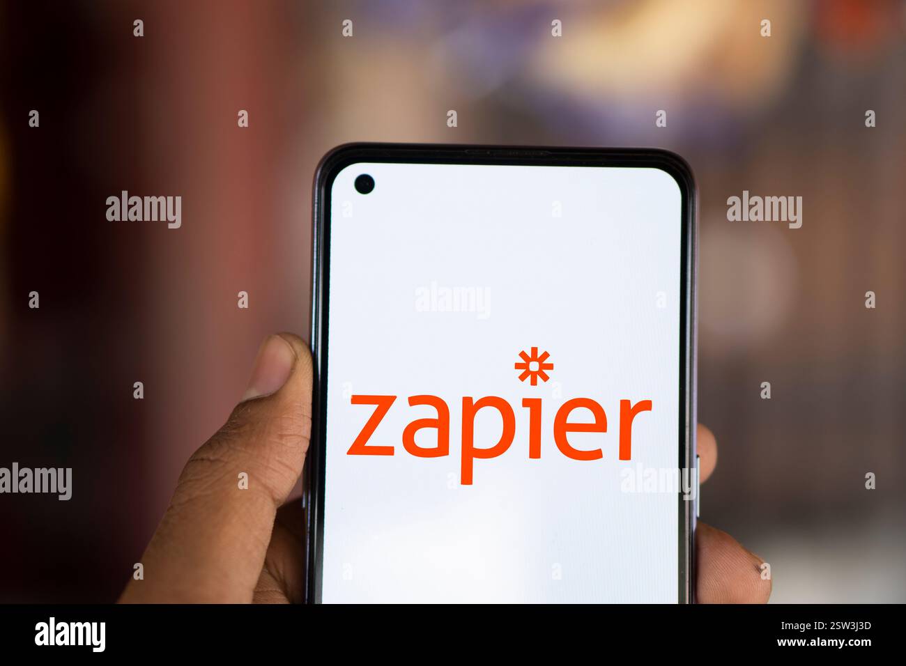 Dhaka, Bangladesh- 07 Sep 2024: Zapier logo is displayed on smartphone ...