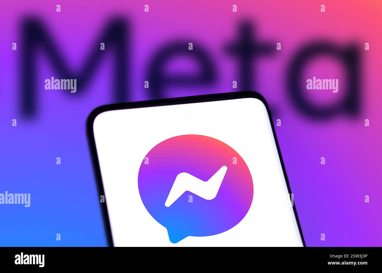 Facebook messenger logo displayed hi-res stock photography and images ...