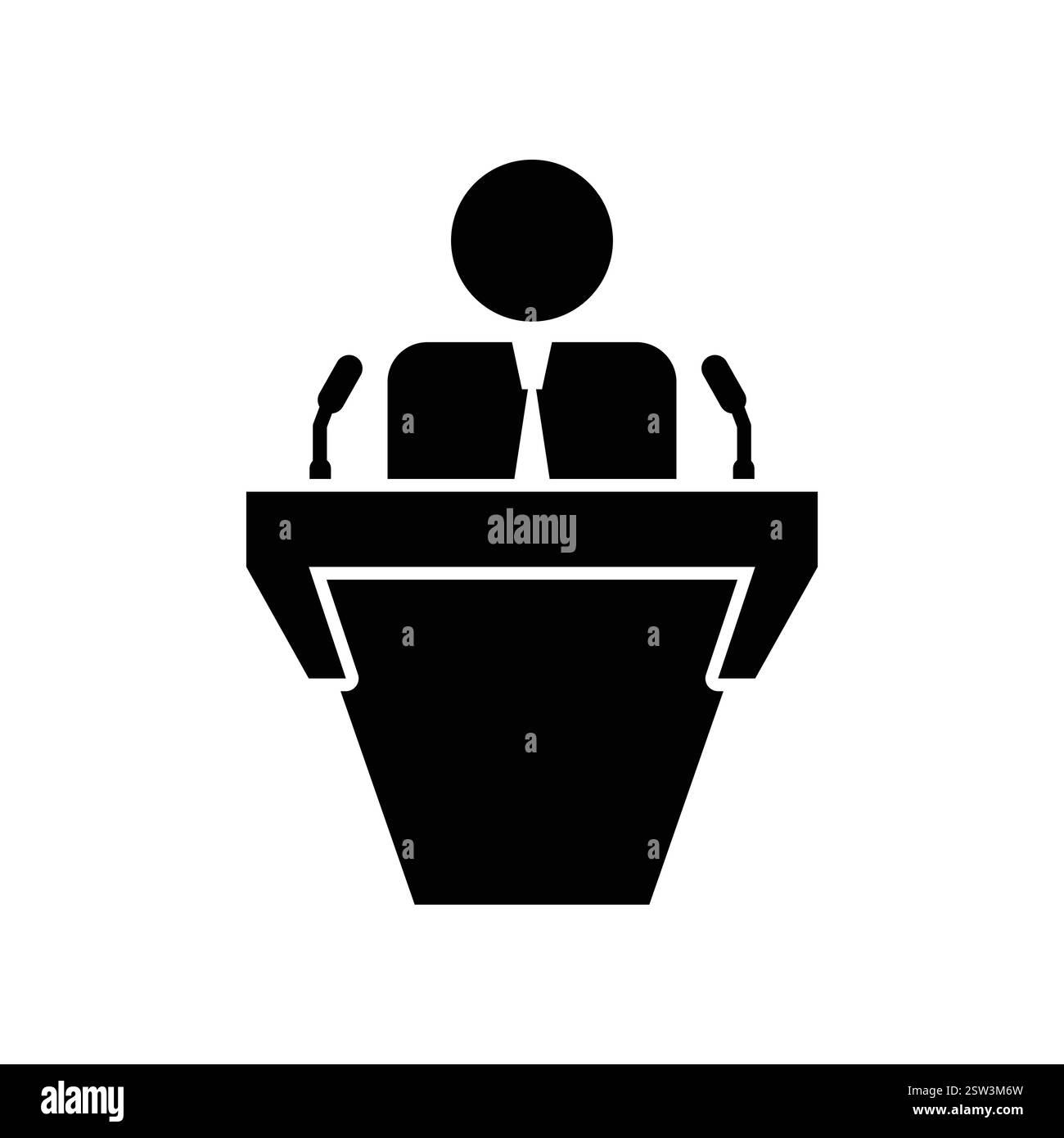 person speak on the rostrum icon vector template illustration design ...