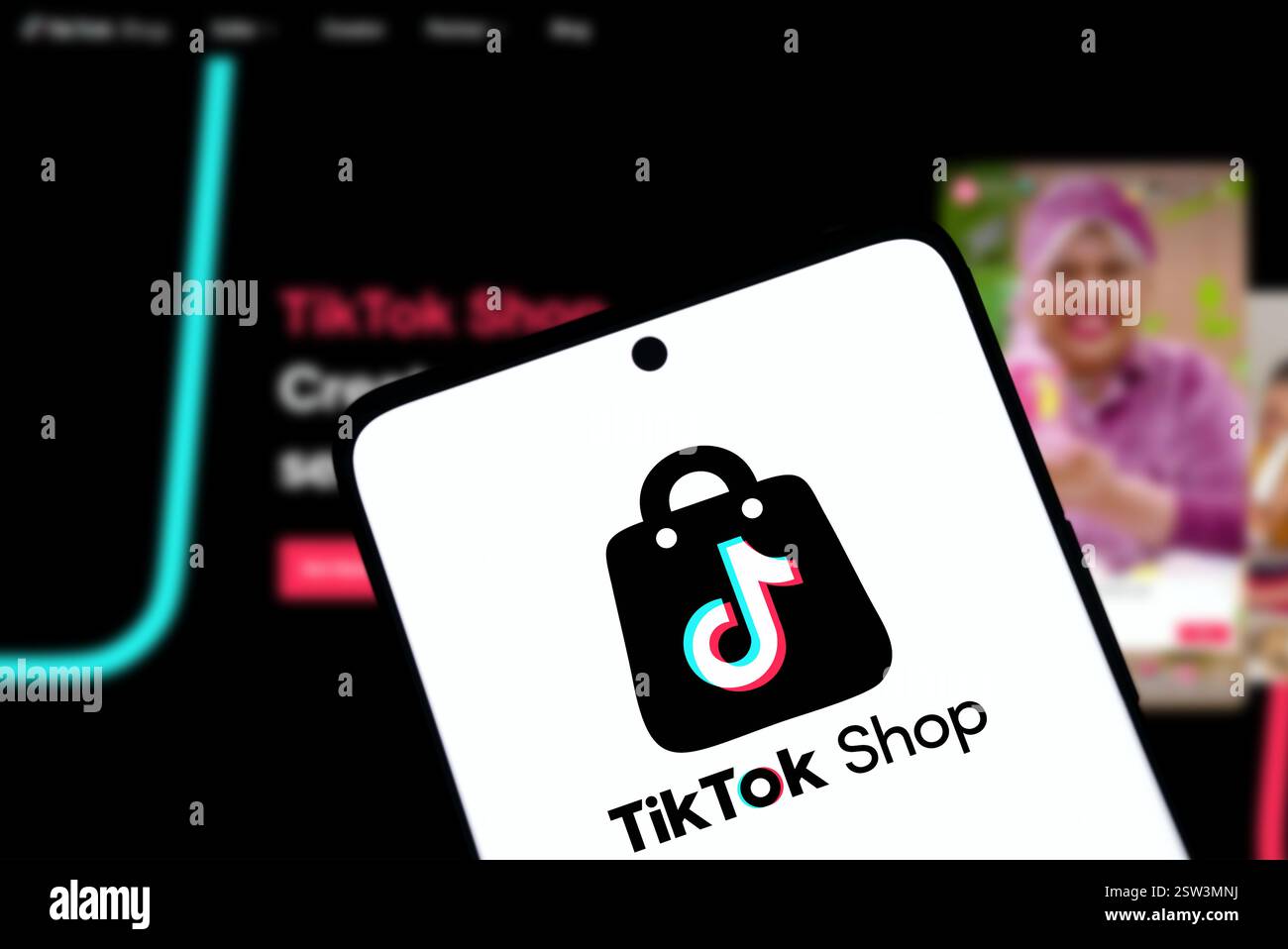Dhaka, Bangladesh- 10 Sep 2024: Tiktok Shop logo is displayed on ...