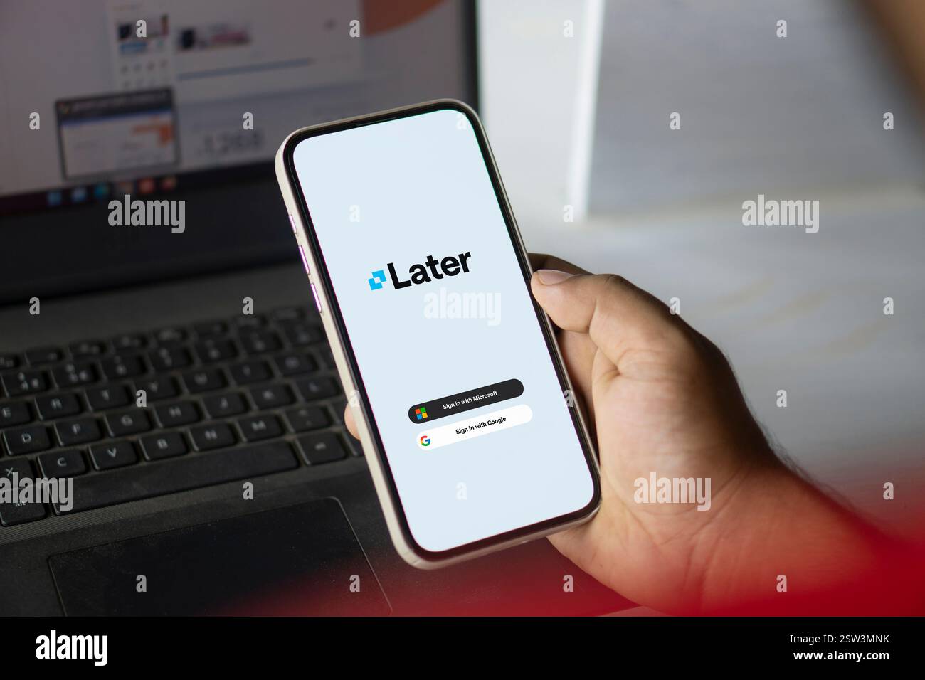 Dhaka, Bangladesh- 10 Sep 2024: Later logo is displayed on smartphone ...