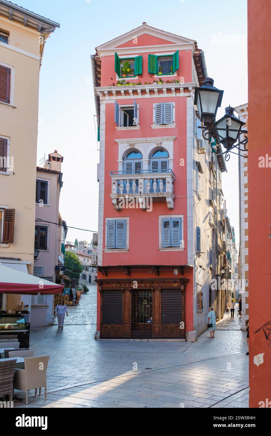 Charming pastel buildings capturing the essence of Rovinj's quaint ...
