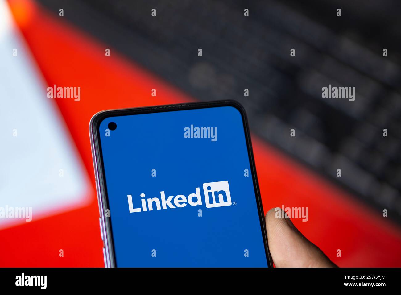 Dhaka, Bangladesh- 14 Sep 2024: Linkedin logo is displayed on ...