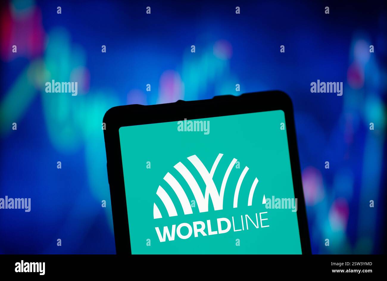 Dhaka, Bangladesh- 15 Sep 2024: Worldline logo is displayed on ...