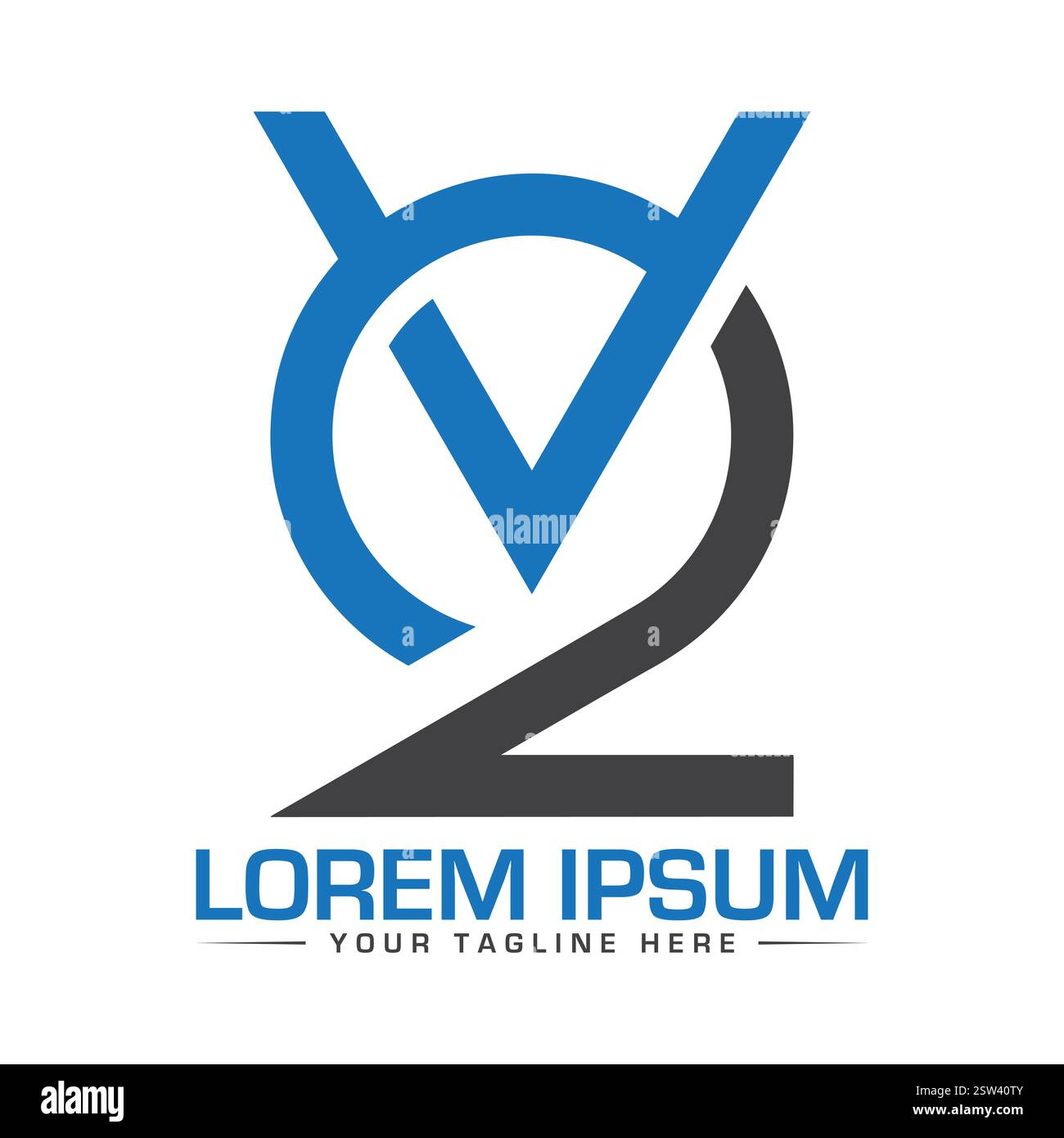 V2 Letter Logo Design Stock Vector Image & Art - Alamy