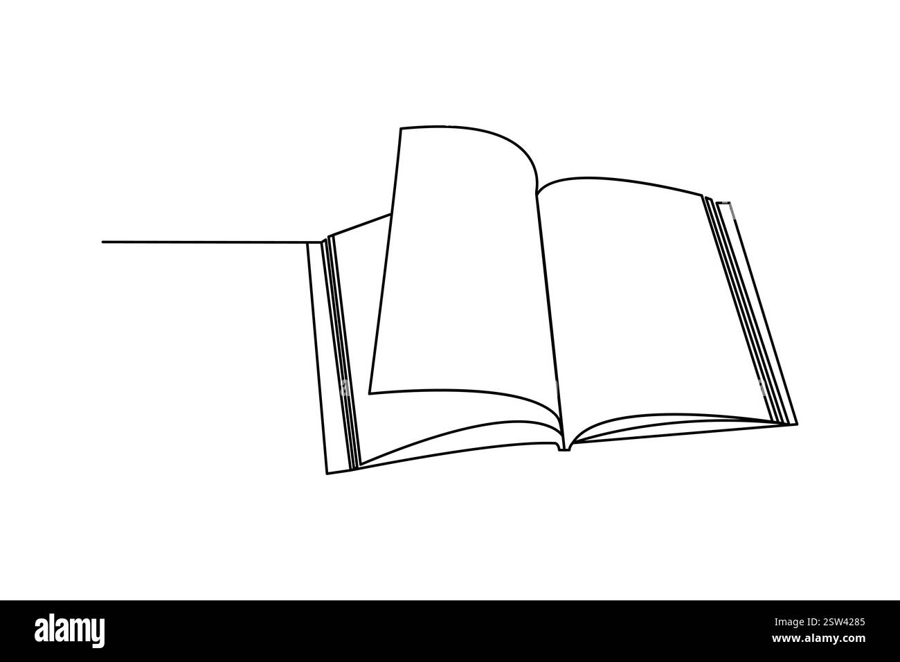 Book single-line art beautifully symbolizes the infinite journey of ...