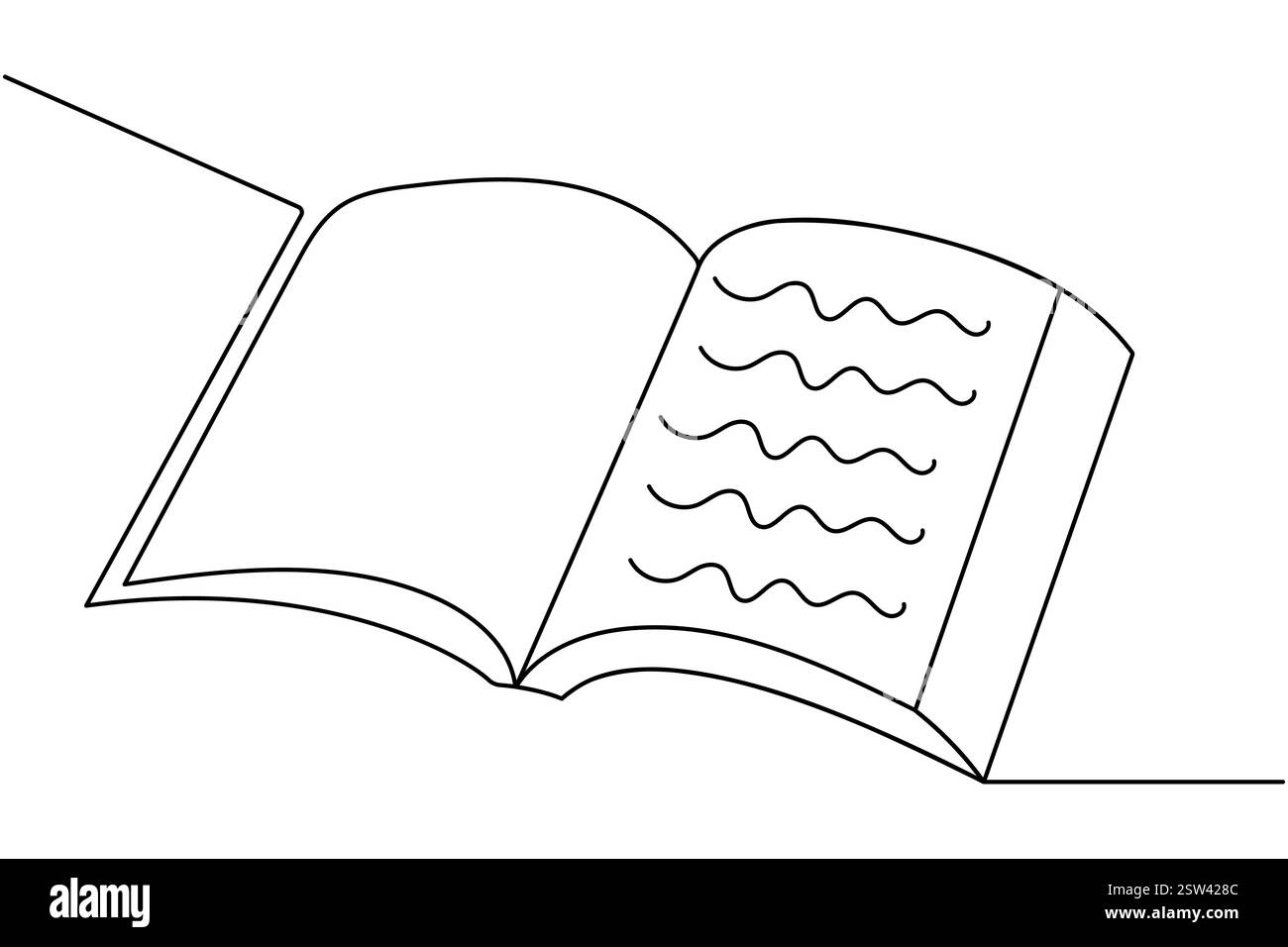 Book single-line art beautifully symbolizes the infinite journey of ...