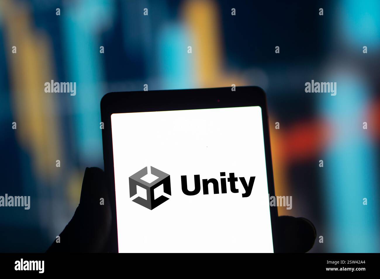 Dhaka, Bangladesh- 18 Sep 2024: Unity logo is displayed on smartphone ...